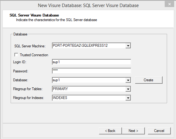 How can I create a SQL Server database separating data and indexes in VisureRequirements ...
